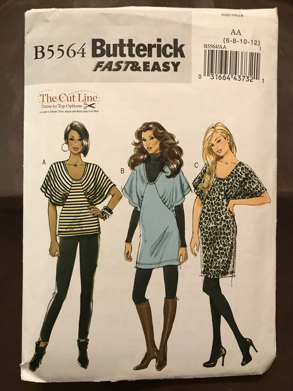 Butterick B5564 5564 Pattern CUT Complete the Cut Line Draped - Etsy