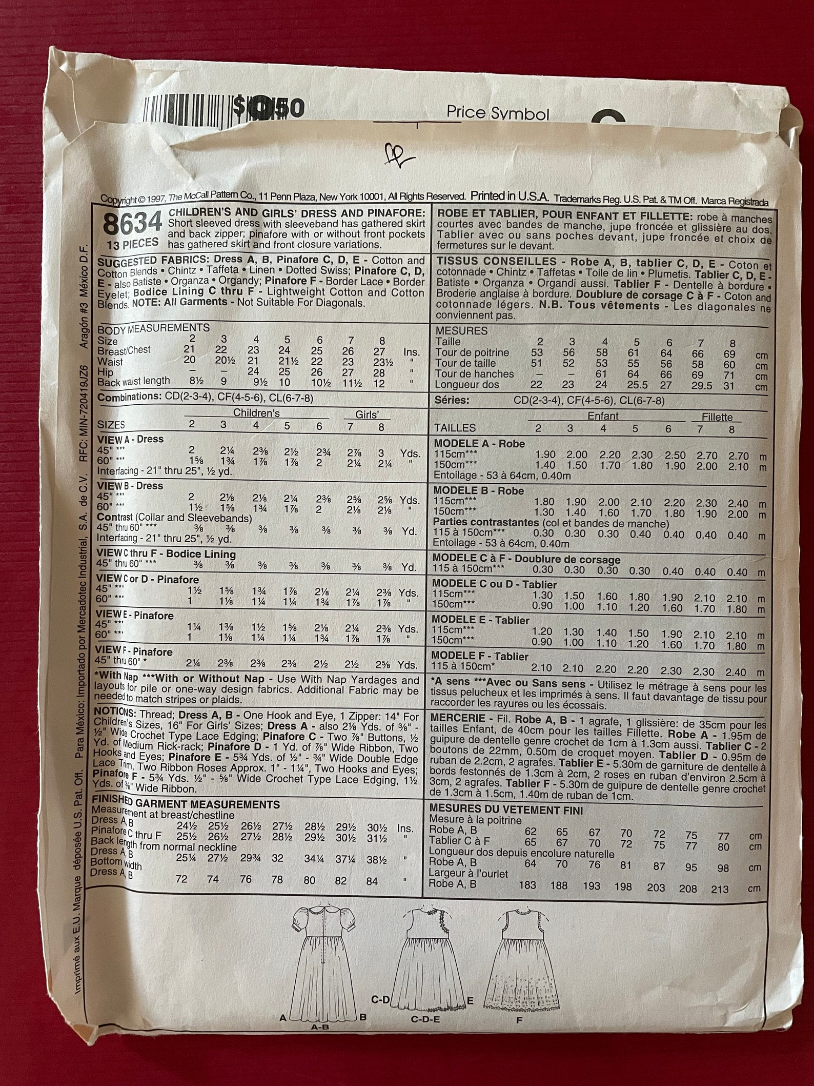 Mccalls 8634 Pattern UNCUT 1990s Vintage Girl's Short Puff - Etsy