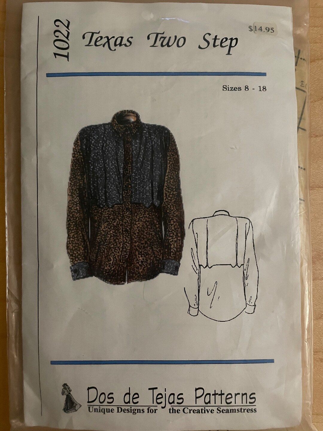 Dos De Tejas Patterns 1022 Pattern UNCUT 1990s Vintage Texas Two Step ...