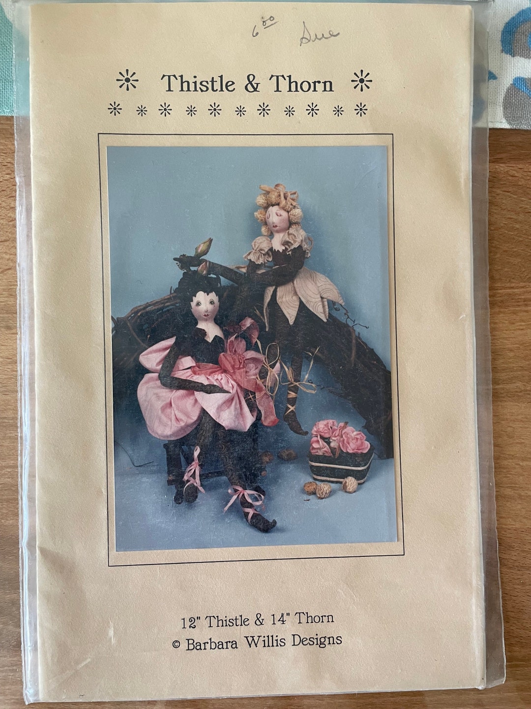 Thistle and Thorn Pattern UNCUT 1990s Vintage 12" or 14" Thorn Farries ...