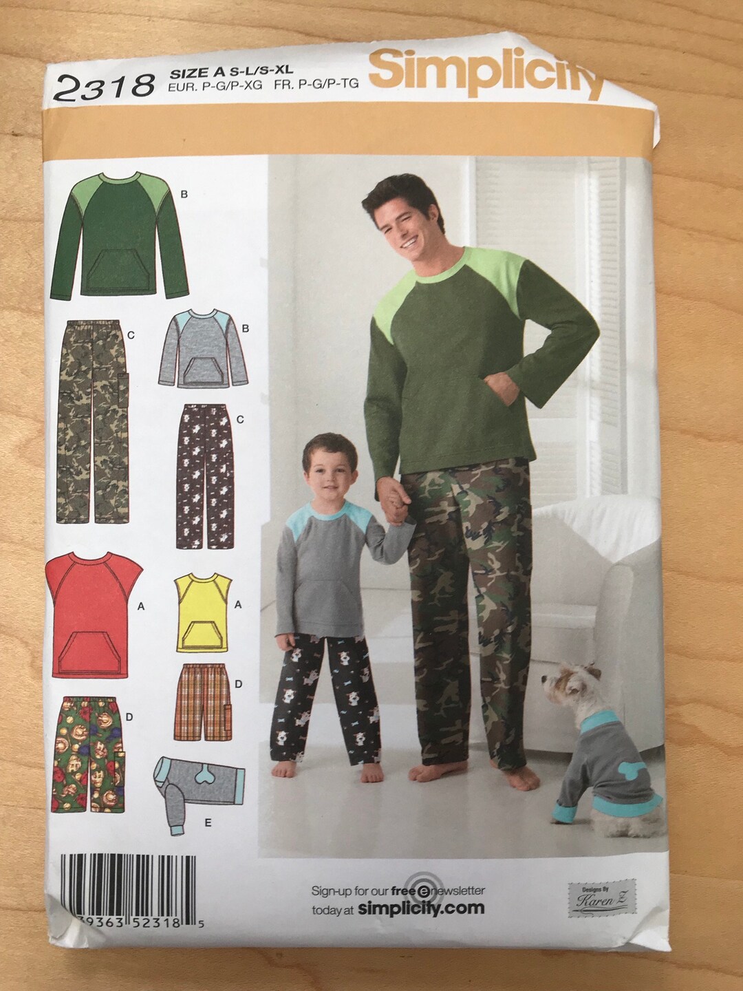 Simplicity 2318 Pattern UNCUT Father Son Matching Pajama Set Long Short ...