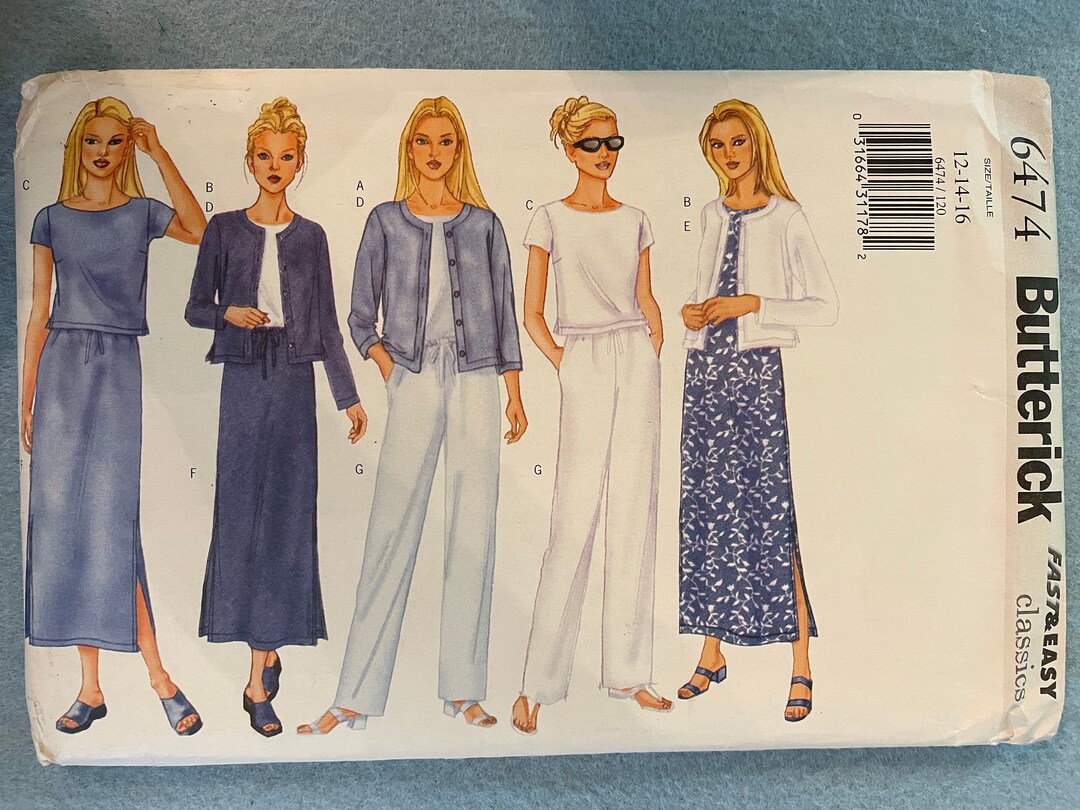 Butterick 6474 Pattern Fast and Easy Classics Spring Summer Wardrobe ...