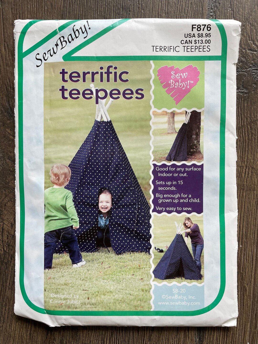 Sew Baby F876 876 Pattern UNCUT Terrific Teepees Teepee - Indoor ...