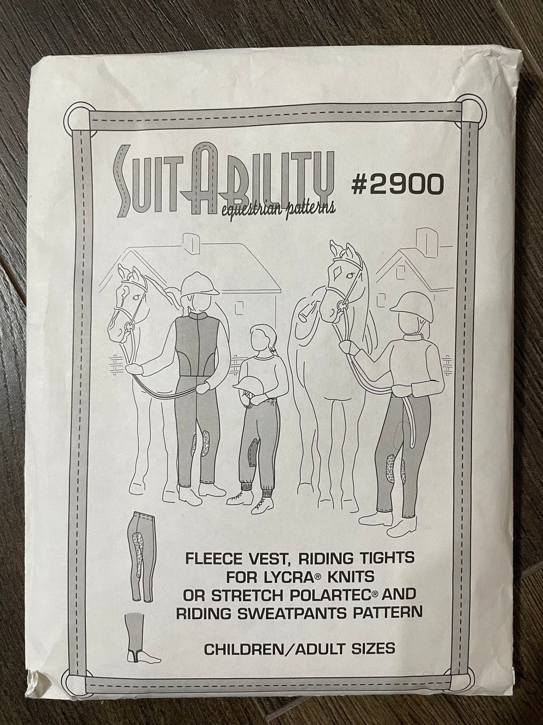 Suit Ability Suitability 2900 Equestrian Patterns Pattern UNCUT Adult ...