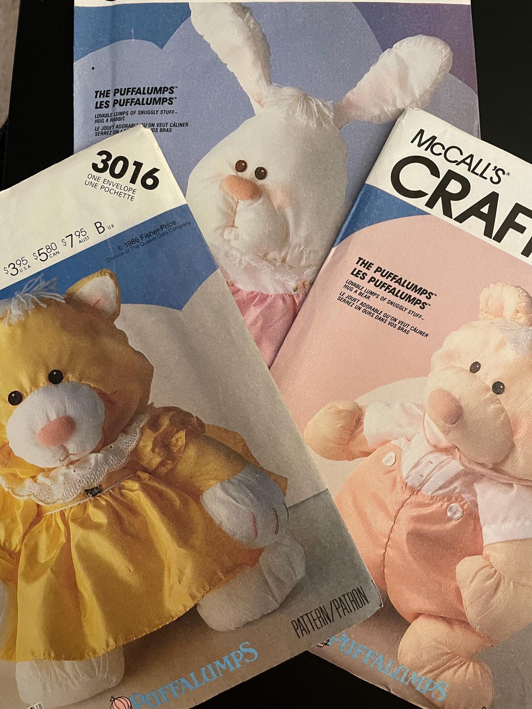 U Pick Mccalls 3016 3018 3019 Pattern UNCUT 1980s Vintage Crafts ...