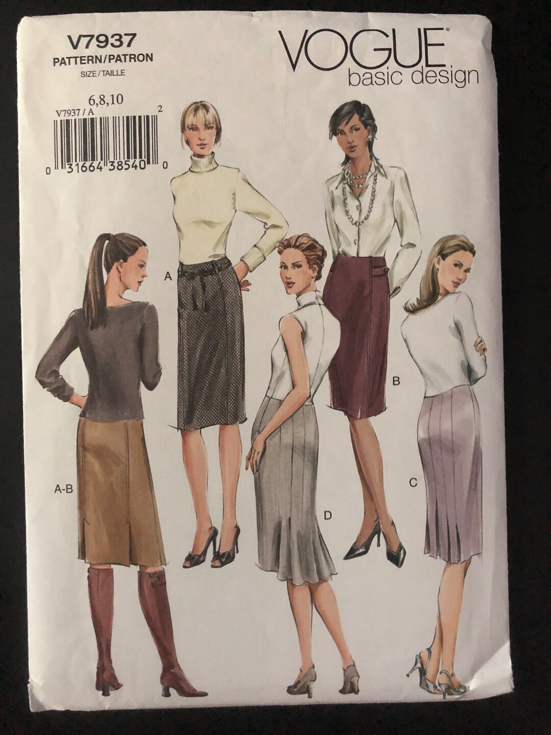 Vogue V7937 7937 Pattern UNCUT Vintage 2000s Easy Basic Design Semi Fit ...