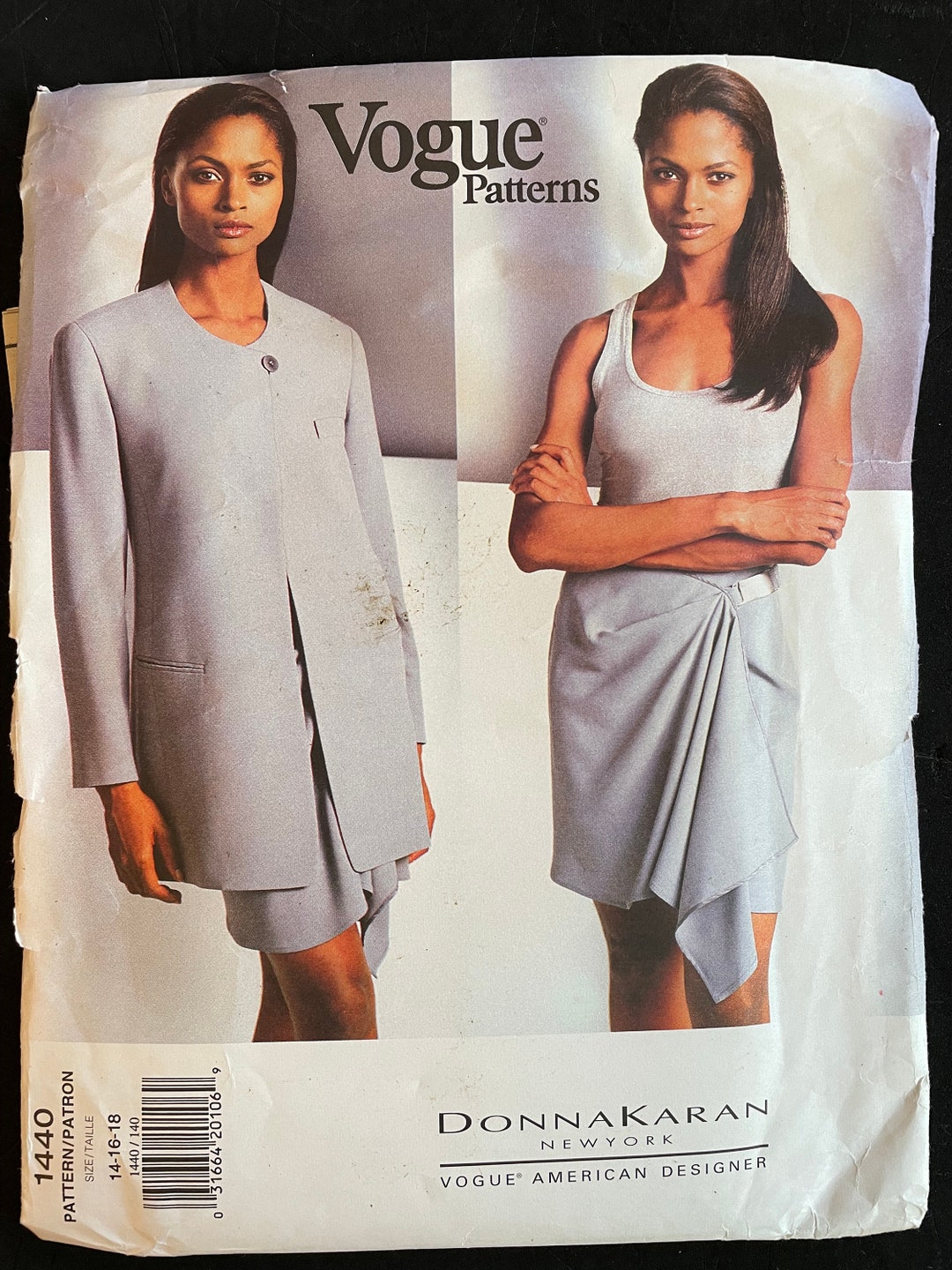 Vogue 1440 Pattern UNCUT 1990s Vintage American Designer Donna Karan ...
