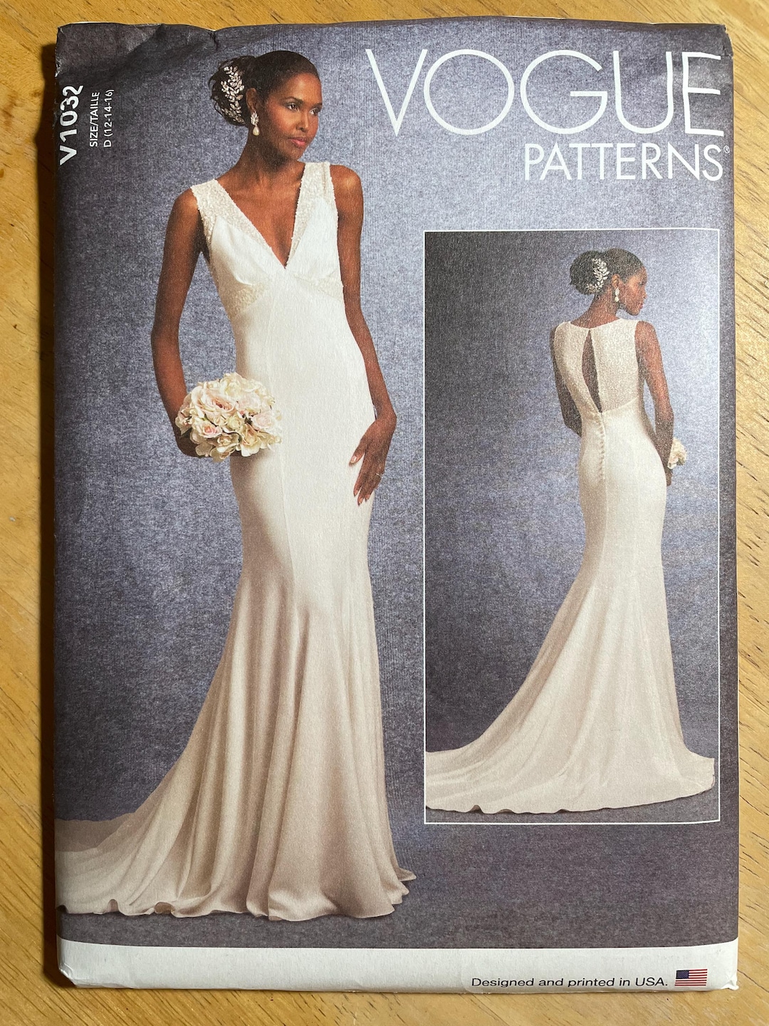 Vogue V1032 1032 Pattern UNCUT V Neck Sleeveless Retro 1930s Bridal ...