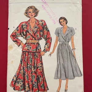 Vogue 9339 Pattern UNCUT 1980s Vintage Very Easy Loose Fitting Wrap Top ...