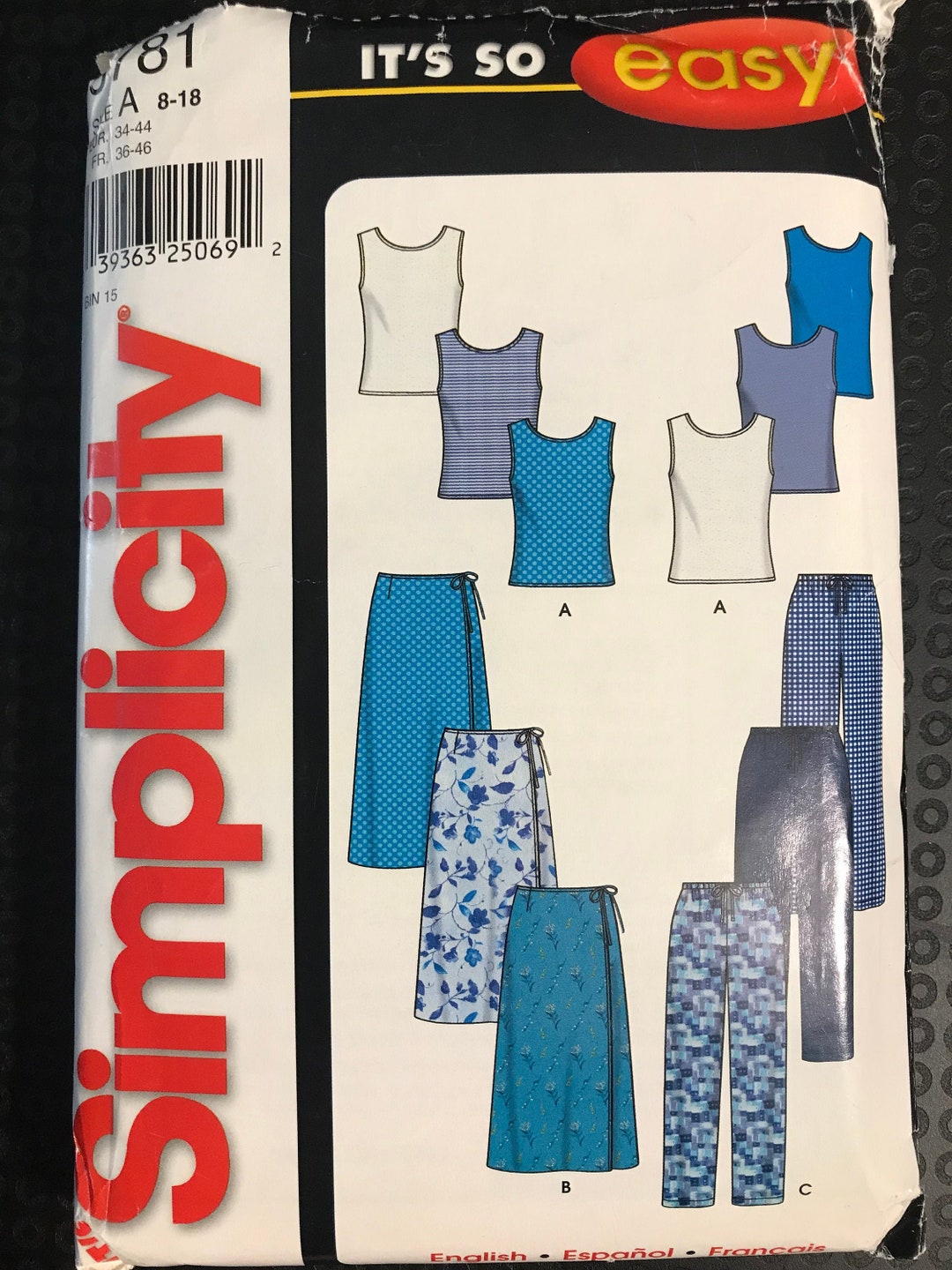 Simplicity 9781 Pattern CUT Complete Size 16 Easy Scoop Neck Top ...