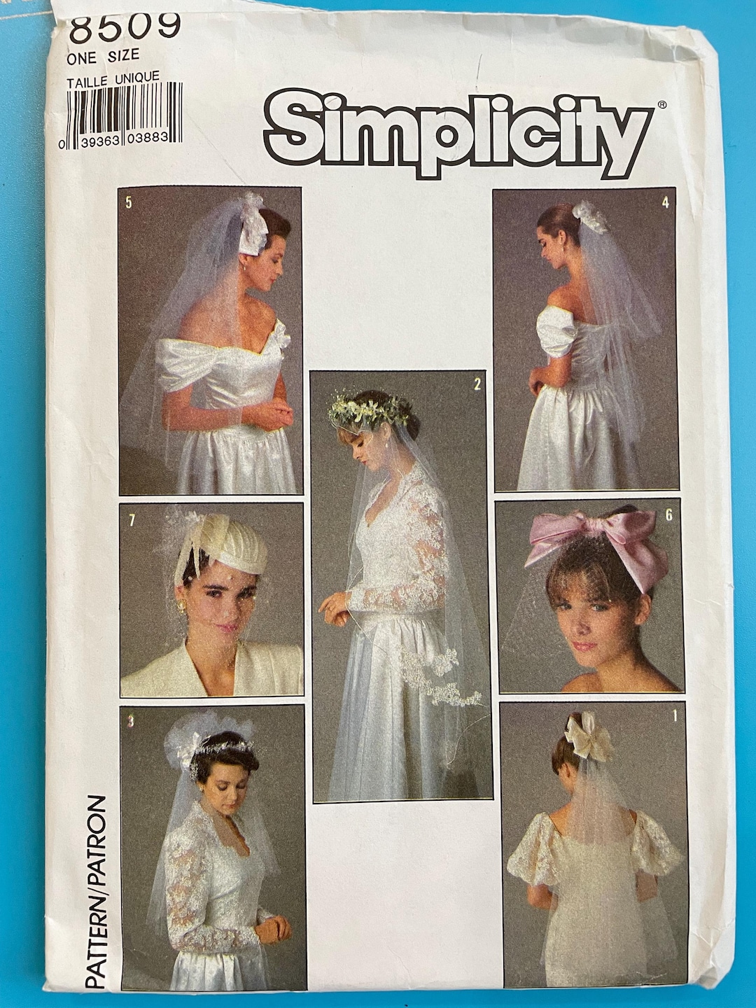 Simplicity 8509 Pattern UNCUT 1980s Vintage Wedding Bridal Accessories ...