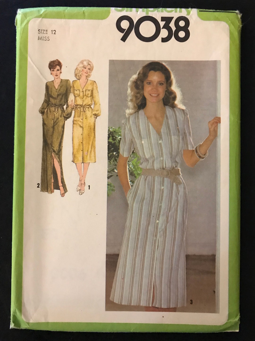 Simplicity 9038 Pattern UNCUT 1970s Vintage Button Front V Neck ...