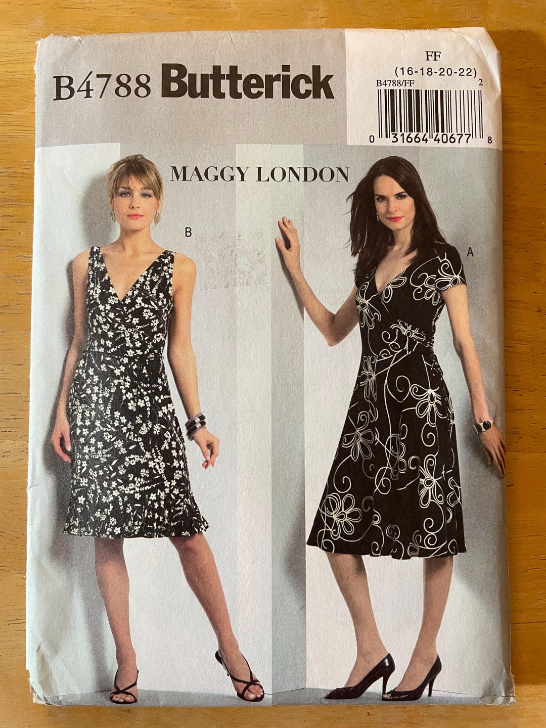 Butterick B4788 4788 Pattern UNCUT Maggy London Stretch Knit V Neck ...