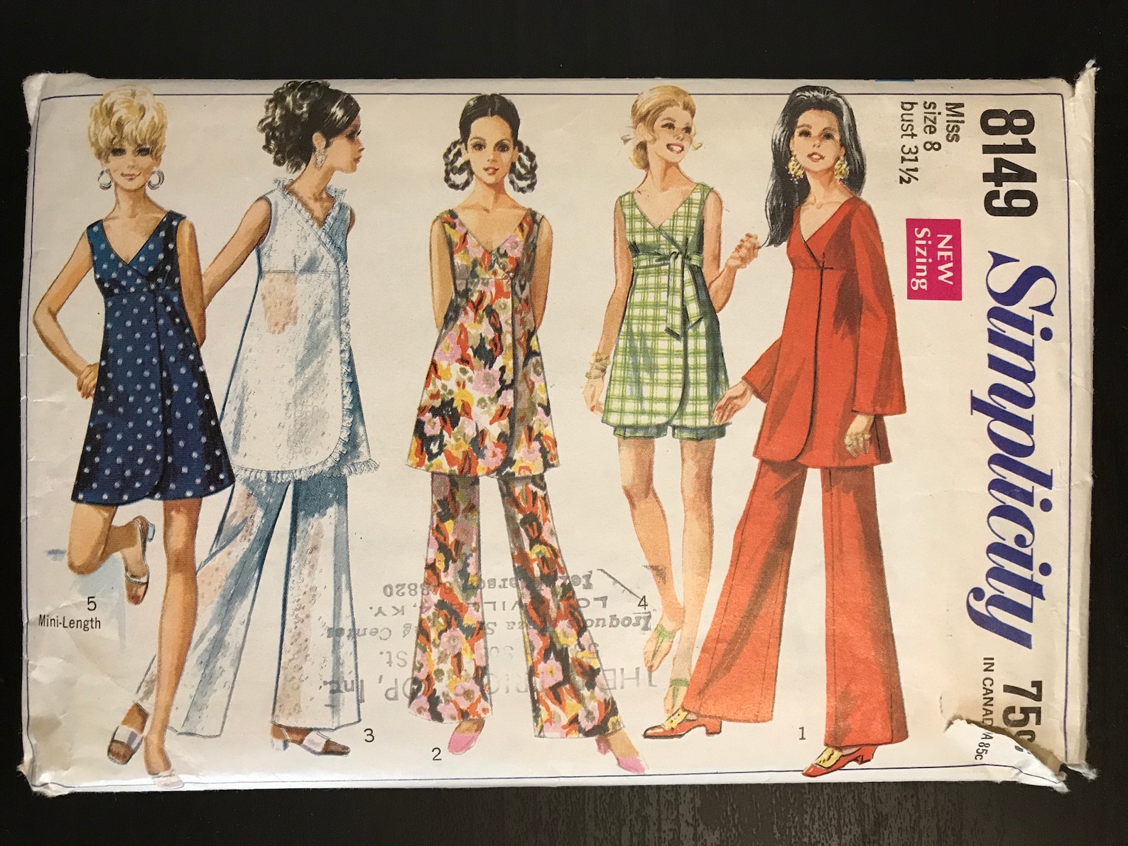 Simplicity 8149 Pattern CUT Complete 1960s Wrap Front Empire - Etsy