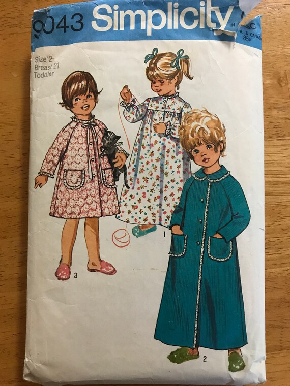 Simplicity 9043 Pattern Toddler's A-Line Yoke Shoulder | Etsy