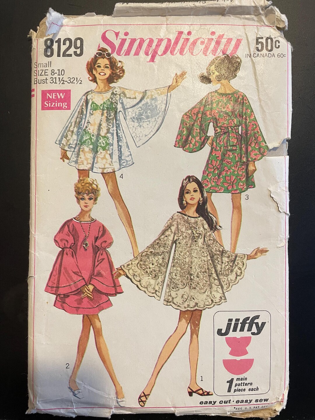 Simplicity 8129 Pattern CUT Complete MISSING Instructions Vintage 1960s ...