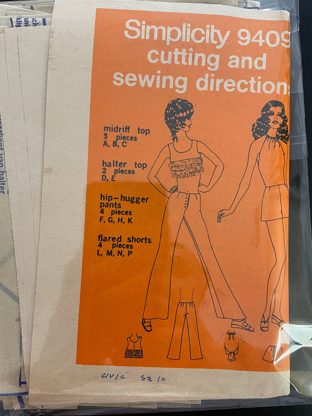 Simplicity 9409 Pattern CUT Complete Vintage 1970s Cropped Top Lace ...