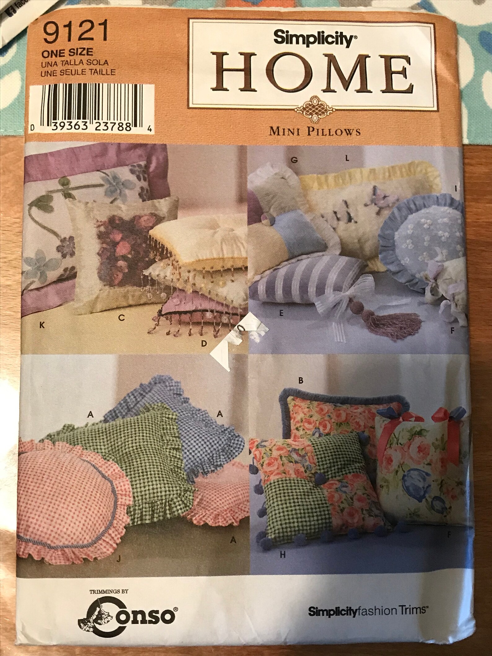 Simplicity 9121 Pattern UNCUT Early 2000s Vintage Mini Pillows With ...