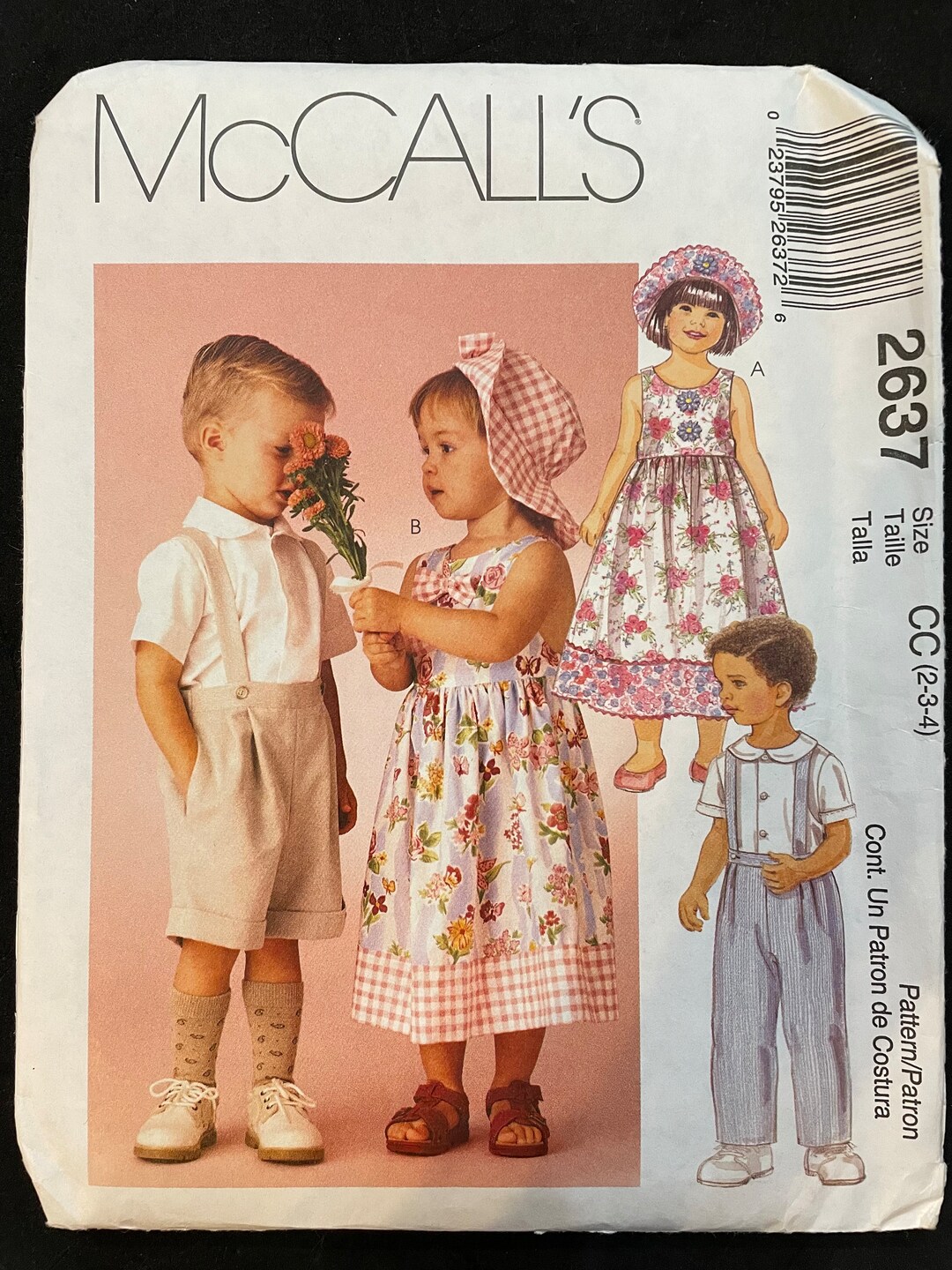 Mccalls 2637 Pattern UNCUT Vintage 2000s Toddler's Summer Sleeveless ...