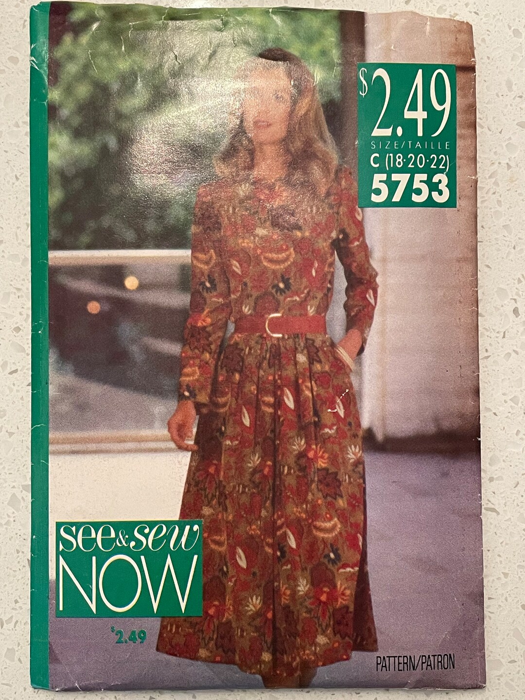 See & Sew 5753 Pattern UNCUT 1990s Easy Midi Length Shirtwaist Dress ...