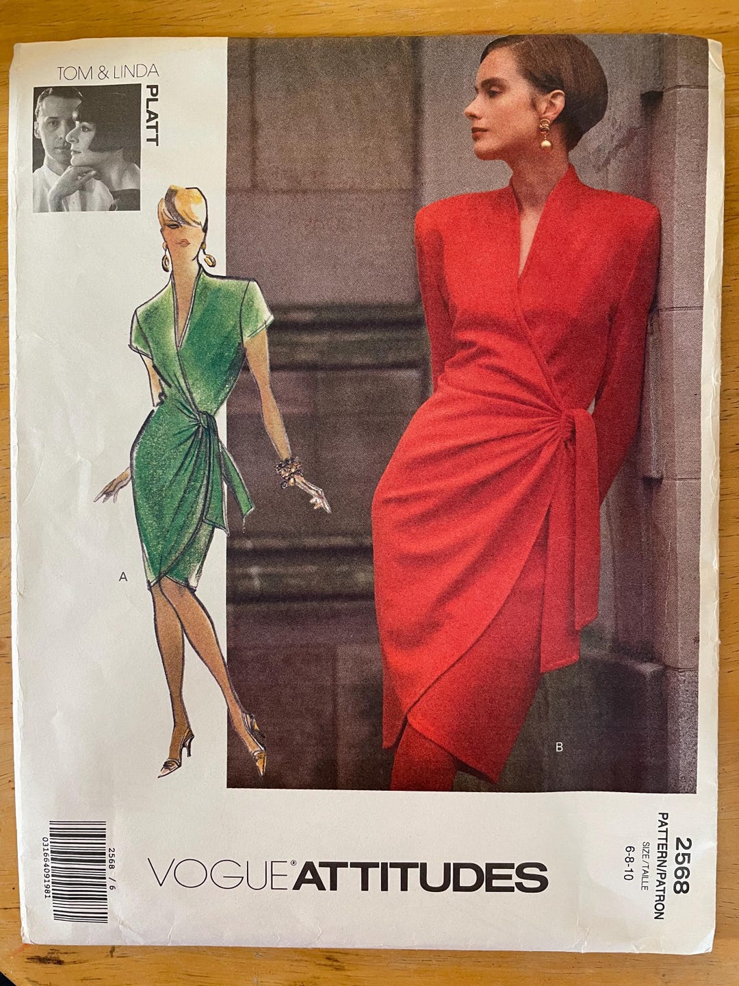 Vogue 2568 Pattern UNCUT 1990s Attitudes Tom & Linda Platt Easy Swan ...