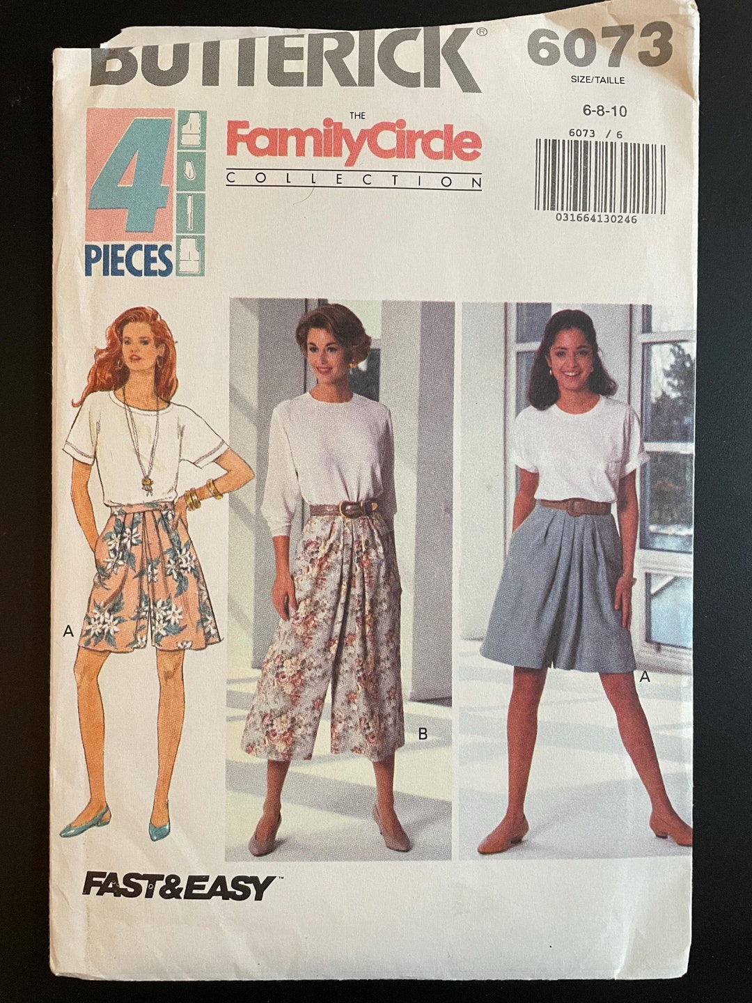 Butterick 6073 Pattern UNCUT 1990s Vintage Family Circle Fast Easy ...