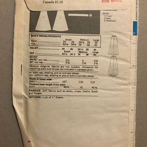 Butterick 3969 Pattern UNCUT 1970s Sew and Go Pull on Longskirt ...