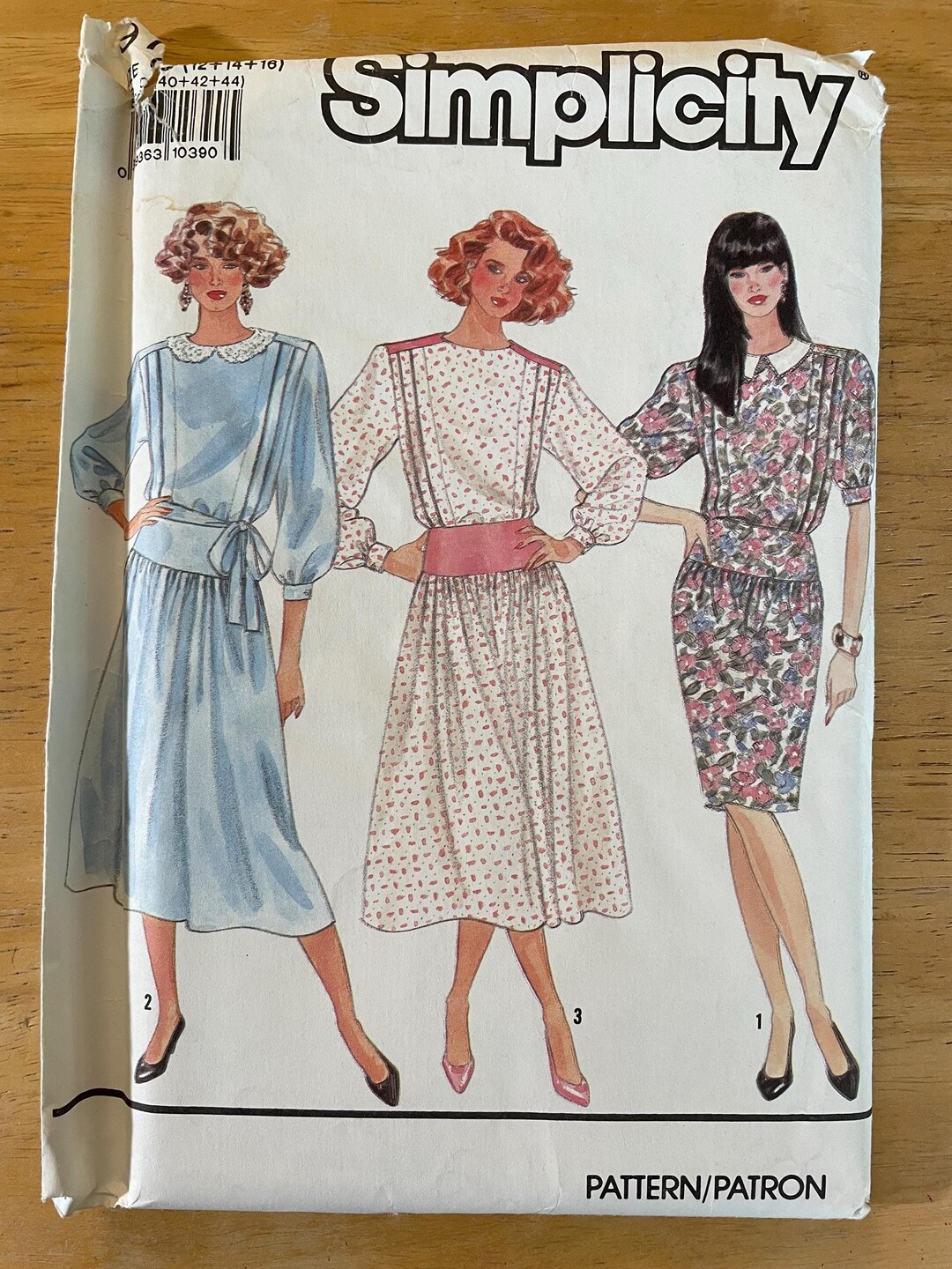 Simplicity 9769 Pattern UNCUT Blouson Dress Has Side Vertical Tucks Hip ...
