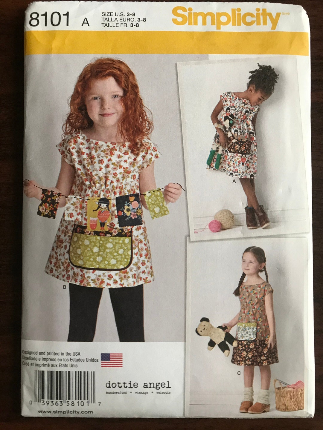 Simplicity 8101 Pattern UNCUT Dottie Angel Little Girl's Short Sleeve ...