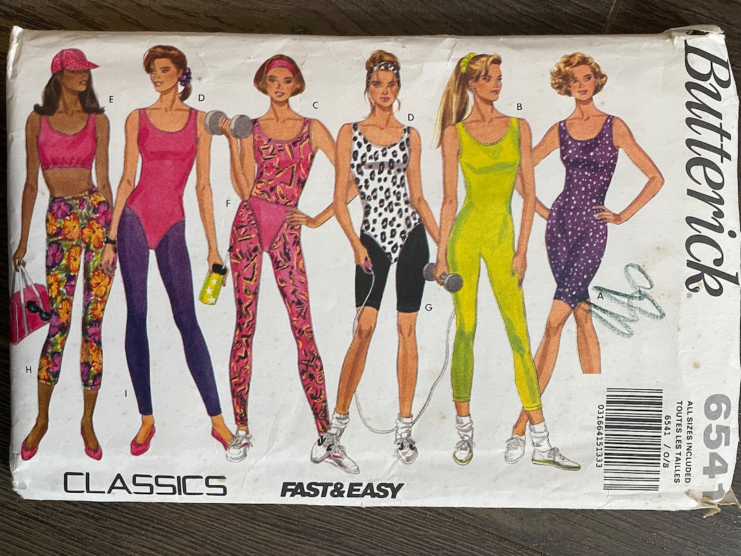 Butterick 6541 Pattern UNCUT 1990s Classics Fast Scoop Neck Unitard ...