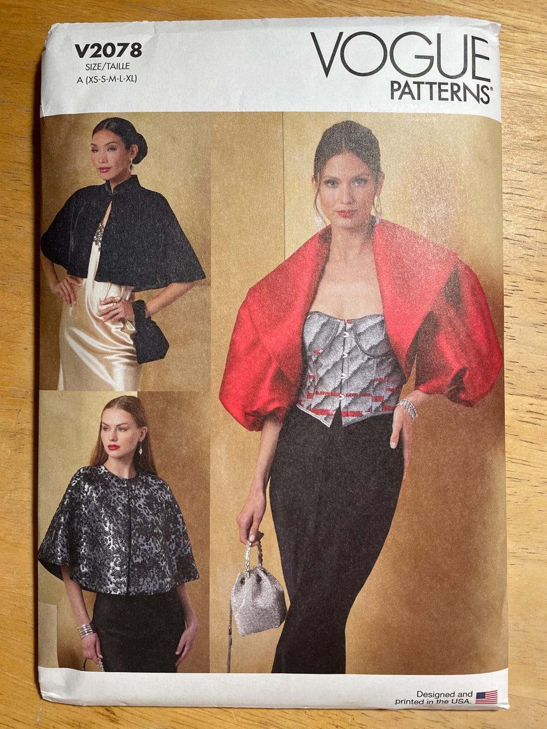 Vogue V2078 2078 R12227 12227 Pattern UNCUT Evening Jacket Shrug Bolero ...