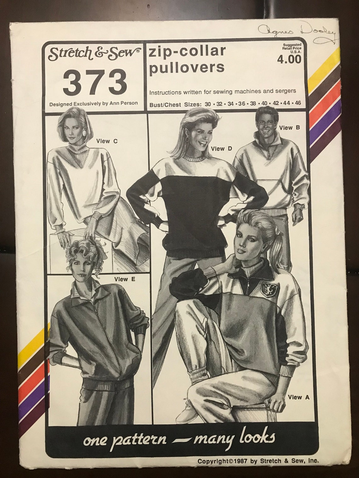 Stretch & Sew 373 Pattern UNCUT 1980s Vintage Zip Collar - Etsy