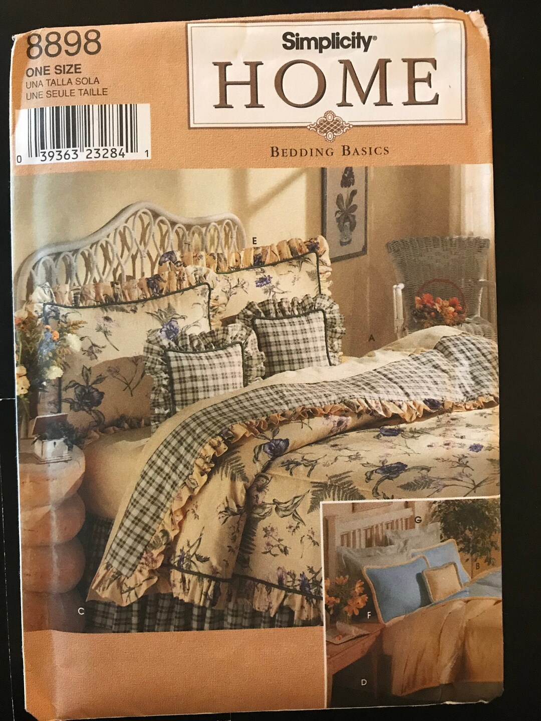 Simplicity 8898 Pattern Bedding Collection Comforter, Bed Skirt, Pillow ...
