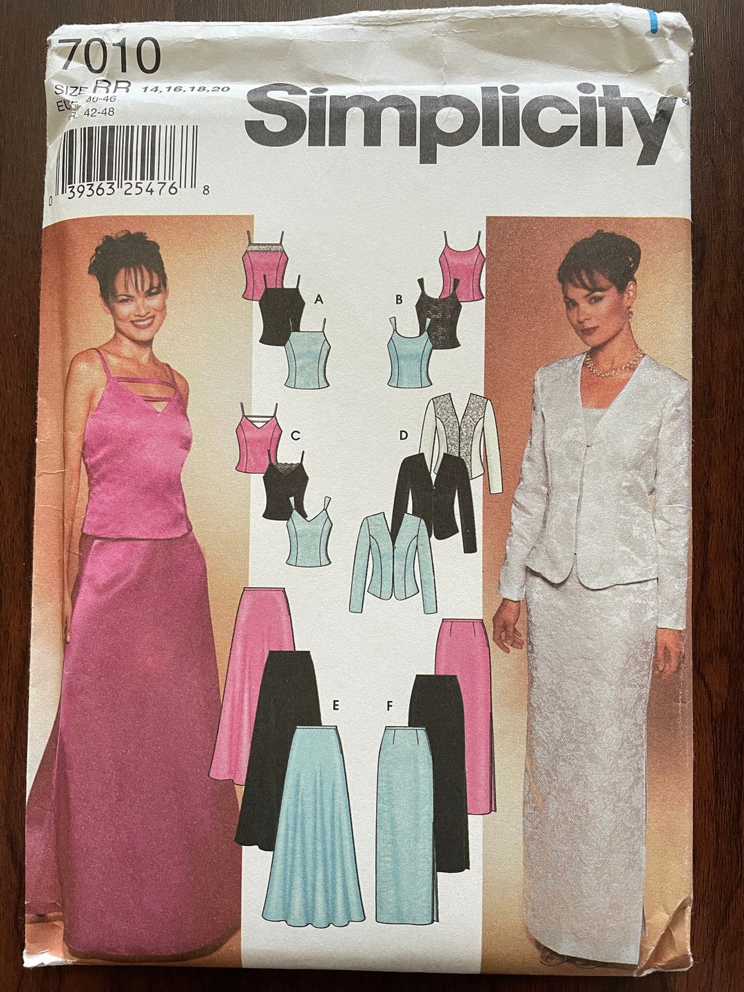 Simplicity 7010 Pattern UNCUT Vintage 2000s Evening Two Piece Dress ...