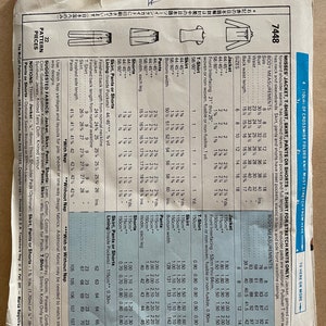 Mccalls 7448 Pattern UNCUT 1980s Vintage Open Front Below Hip Jacket ...