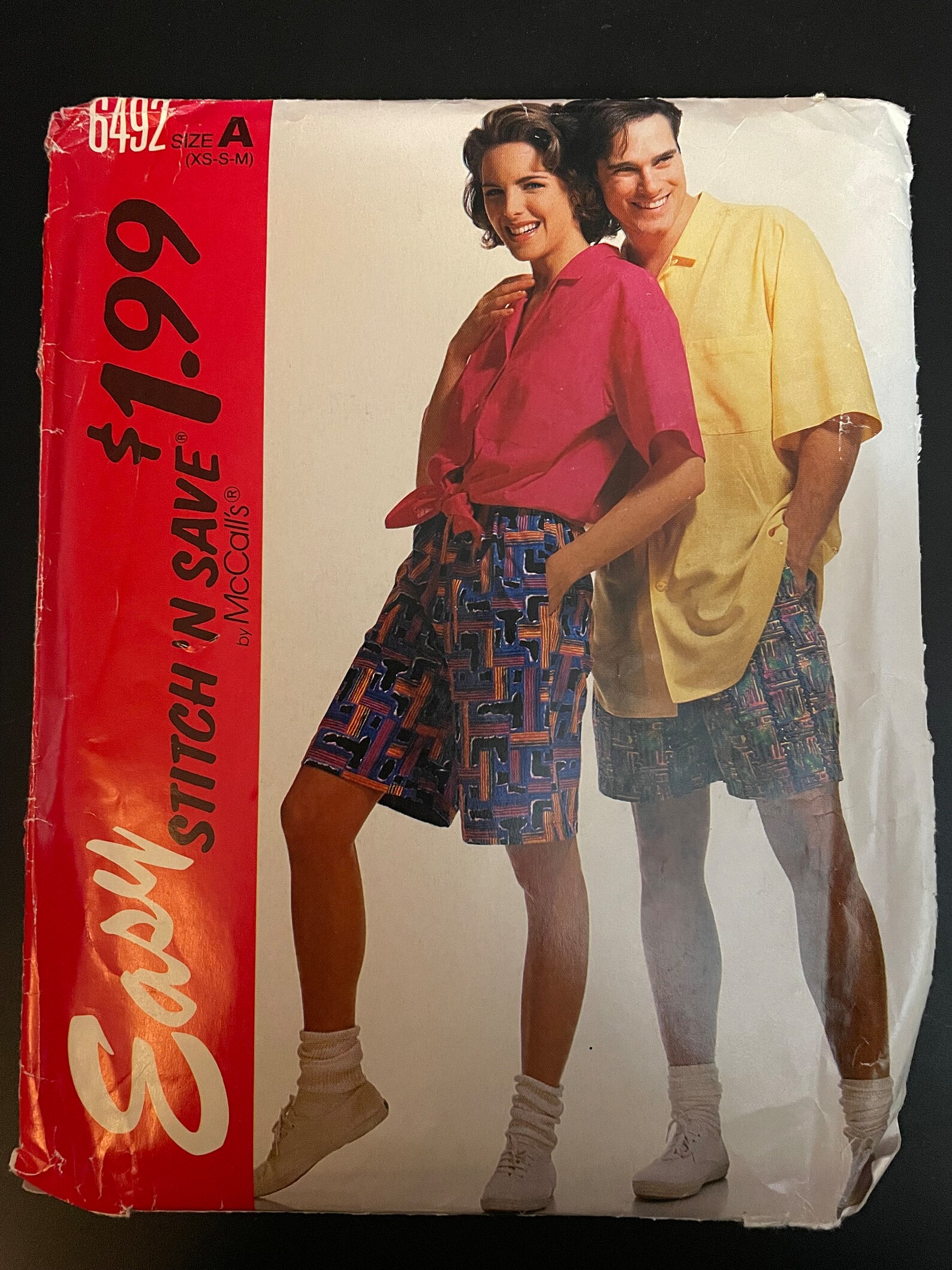 Mccalls 6492 Pattern 1990s Vintage Easy Stitch Save Unisex Button Front ...