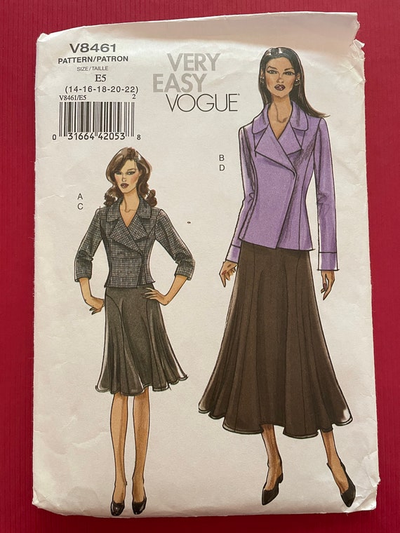 Vogue V8461 8461 Pattern UNCUT 2000s Very Easy Hip Length - Etsy