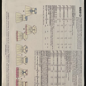 Mccalls M6913 6913 Pattern UNCUT Easy Toddler Girl's Short Sleeved ...