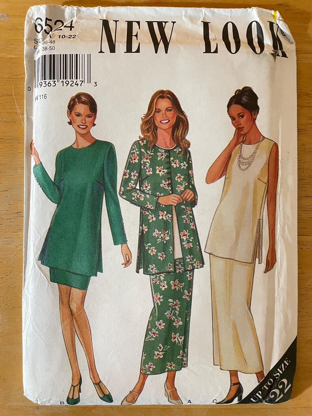 New Look 6524 Pattern UNCUT Vintage 1990s Jewel Neck Sleeveless Long ...