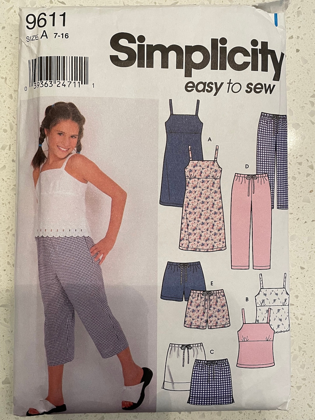 Simplicity 9611 Pattern UNCUT Vintage 2000s Easy to Sew Girl's ...