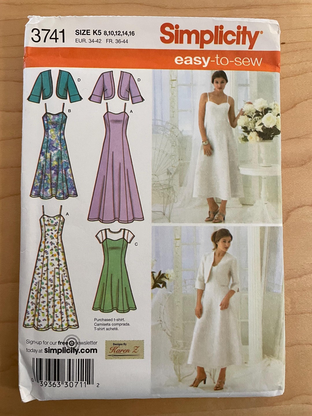 Simplicity 3741 Pattern UNCUT Easy to Sew Karen Z Sleeveless Fit Flare ...