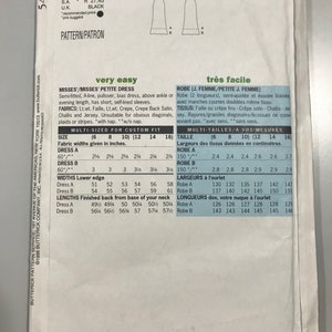 Butterick 5461 Pattern UNCUT 1990s David Warren DW3 Fast Easy Cowl Neck ...