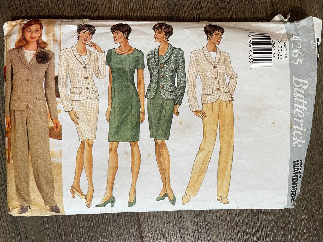 Butterick 4265 Pattern UNCUT 1990s Vintage Today's Wardrobe Sheath ...