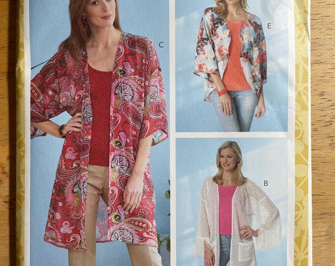 Butterick B6176 Pattern Fast & Easy Misses Kimono, UNCUT, Sizes Xsm-sml ...