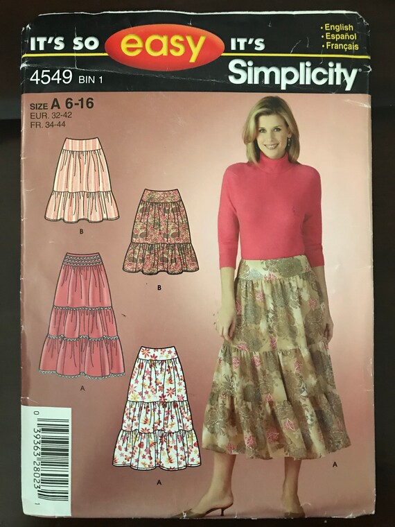 Simplicity 4549 Pattern UNCUT Easy Contour Waist Yoke Flared | Etsy