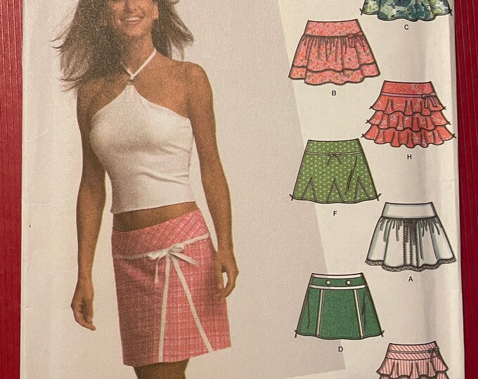 Simplicity 4705 Pattern UNCUT Easy to Sew Juniors Mini Skirts With ...