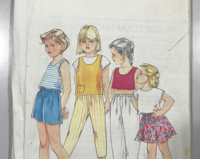 Simplicity 1627 Pattern UNCUT Little Girl's Cap Sleeve Top With Back ...