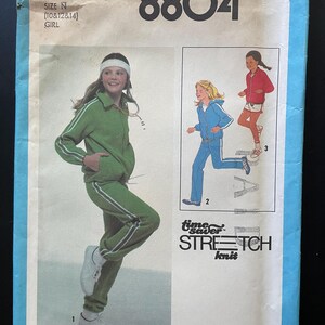 Simplicity 8804 Pattern UNCUT 1970s Easy Stretch Knit Gym Clothes ...