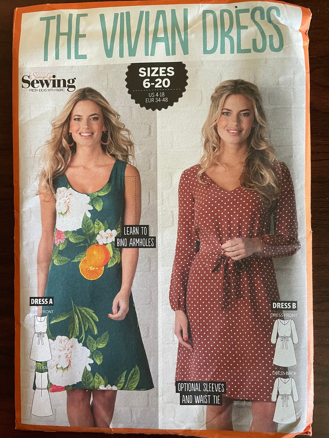Simply Sewing Pattern UNCUT the Vivian Dress Easy Scoop Neck A-line ...