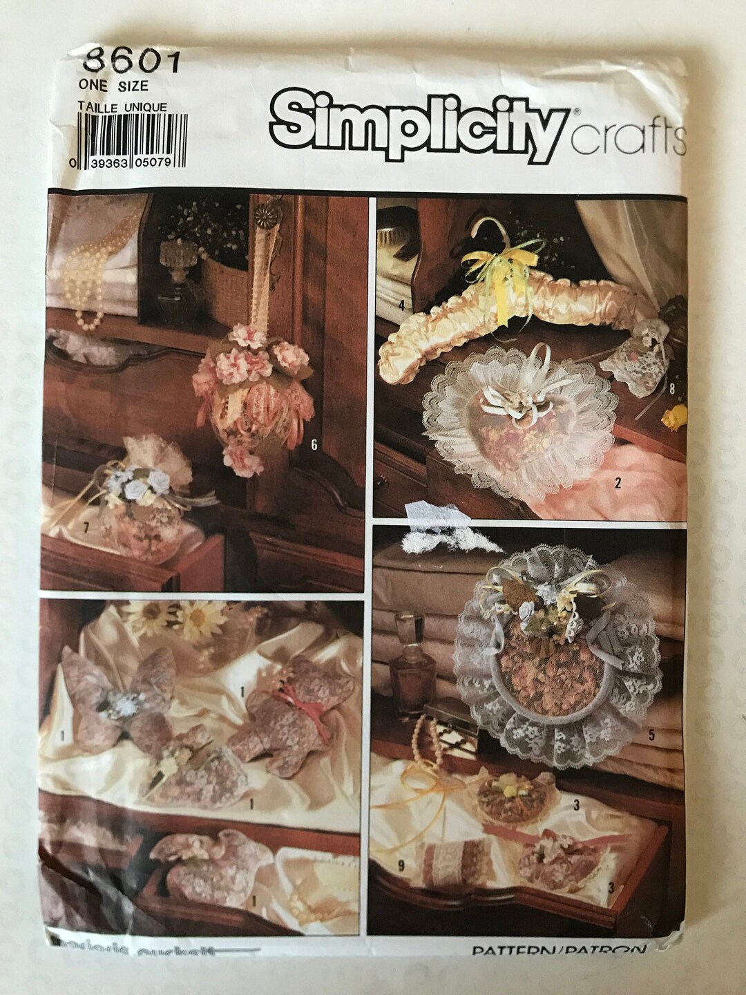 Simplicity 8601 Pattern UNCUT 1980s Vintage Victoriana Heart Potpourri ...